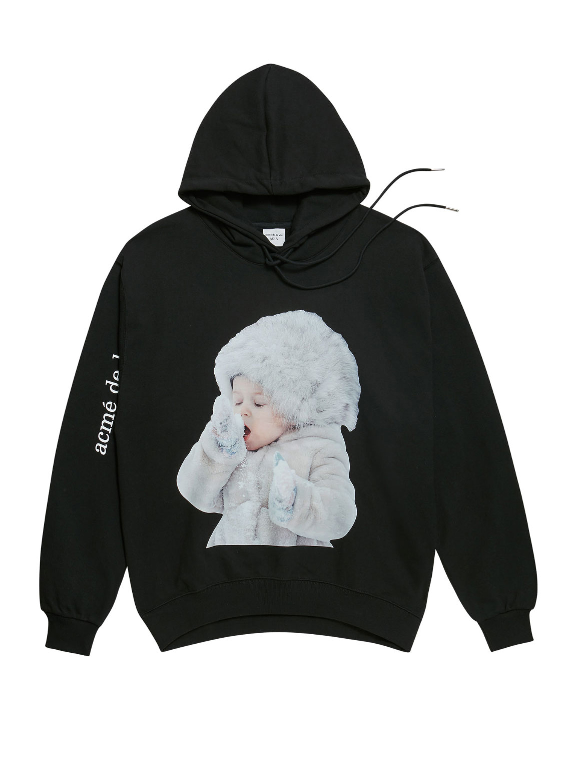 ADLV BABY FACE HOODIE BLACK SNOW