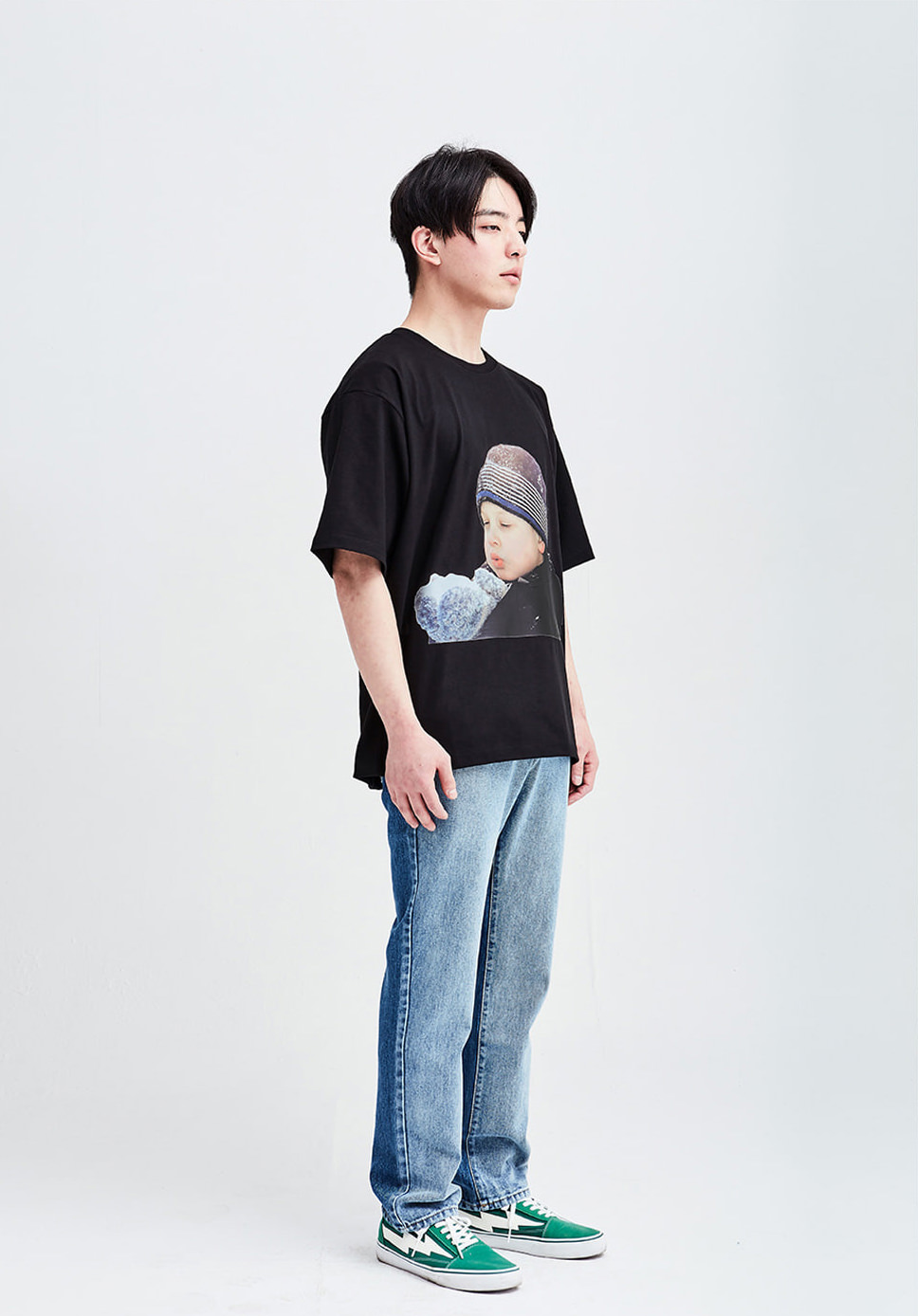 ADLV BABY FACE SHORT SLEEVE BLACK WINTER BOY