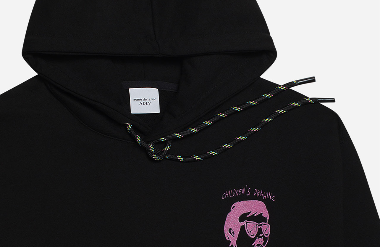 ADLV NINE CHARACTER HOODIE BLACK